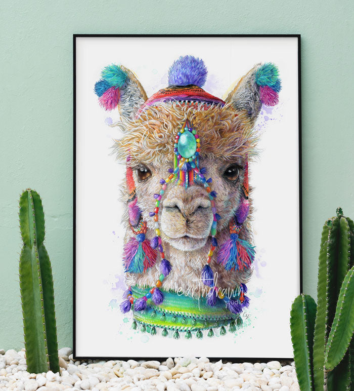 NEW ARRIVAL! Bohemian Alpaca Wall Art Prints are here! – Earthdrawn Studio
