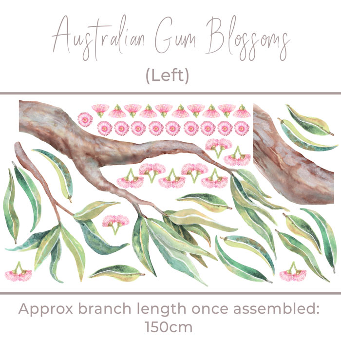 Buy Kids Wall Stickers Online | Australian Gum Blossom Fabric Wall ...
